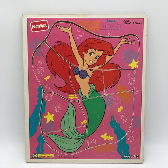 Disney | Toys | Vintage Walt Disney Ariel Puzzle The Little Mermaid ...
